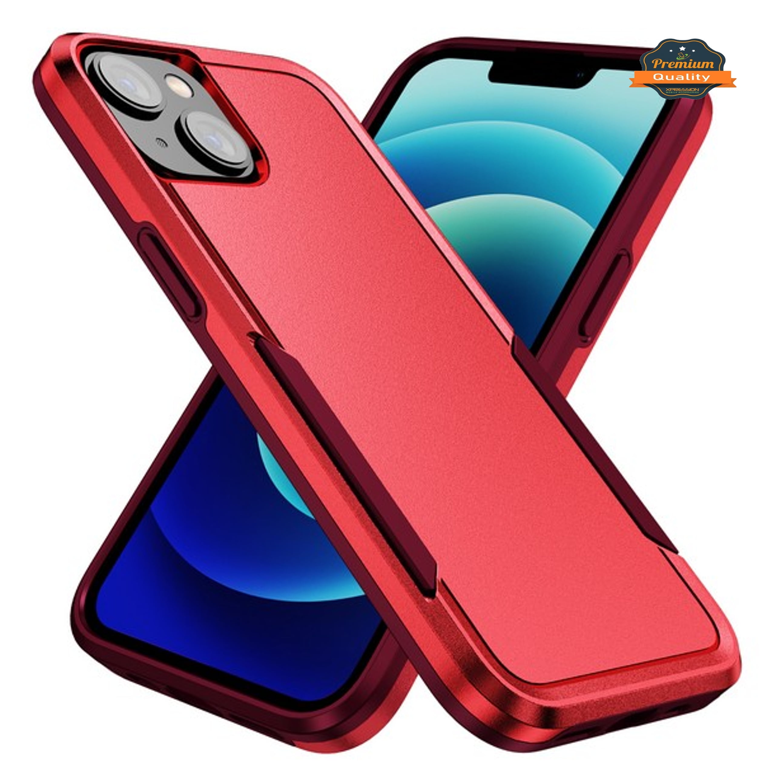 For Apple iPhone 15 Pro Max (6.7") Hybrid Bumper Dual Layer Heavy-Duty ...