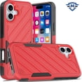 For Apple iPhone 16 Plus (6.7") Premium Design Hybrid lined Shockproof ...