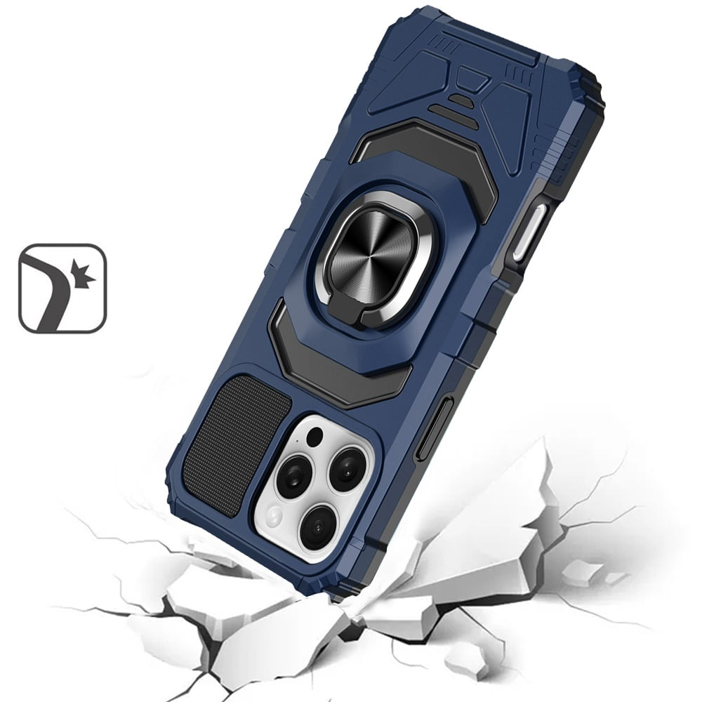 For Apple iPhone 16 Pro (6.3") Hybrid Dual Layer with Rotate Magnetic ...