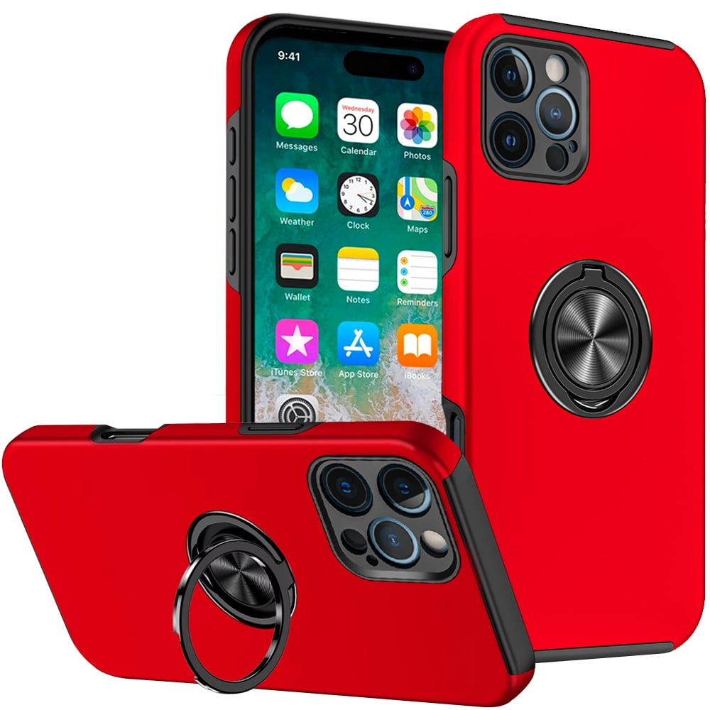 For Apple iPhone 16 Pro (6.3") Hybrid Slim Kickstand with Metal ...