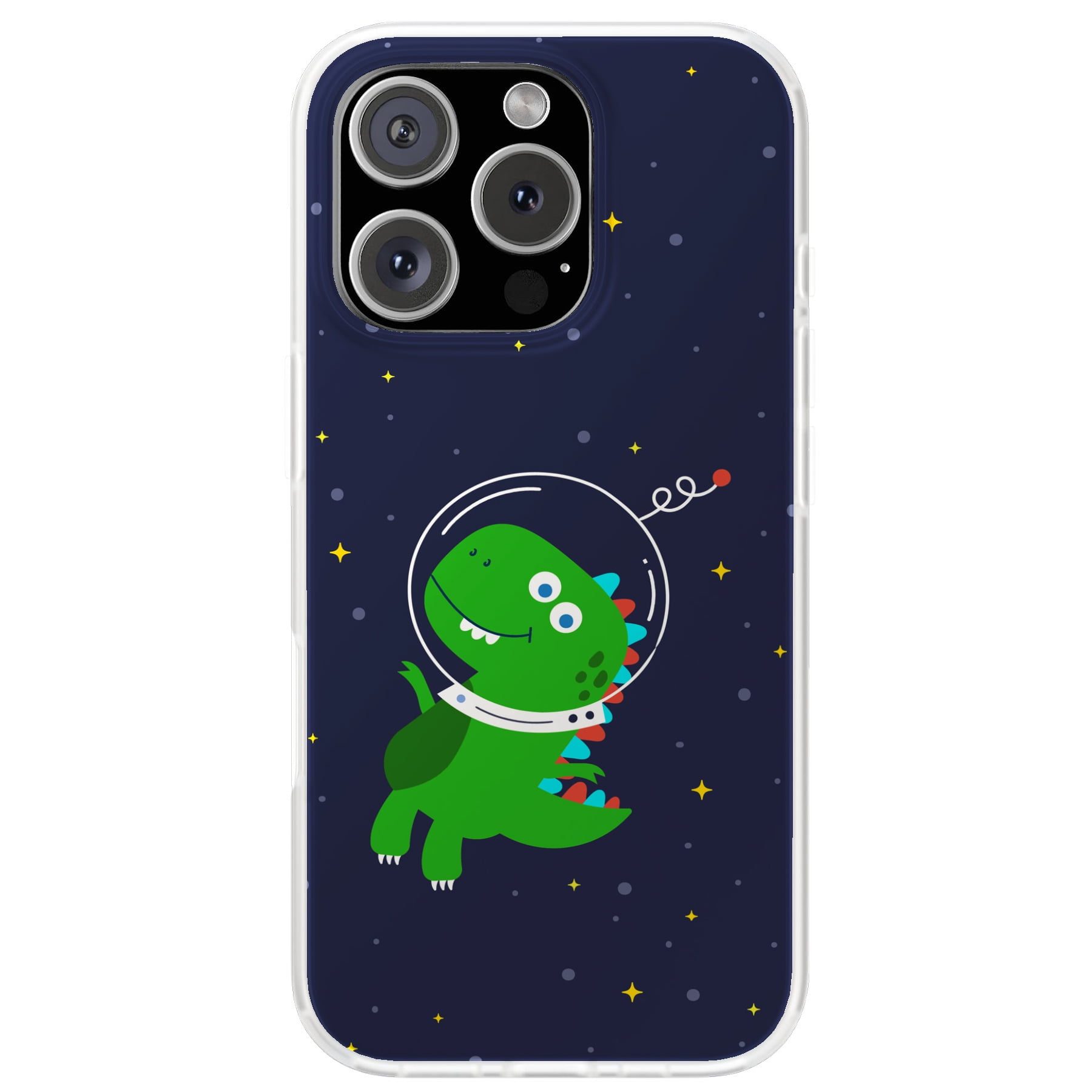 For Apple iPhone 16 Pro Max, Soft Matte Case, Dinosaur Space Print ...