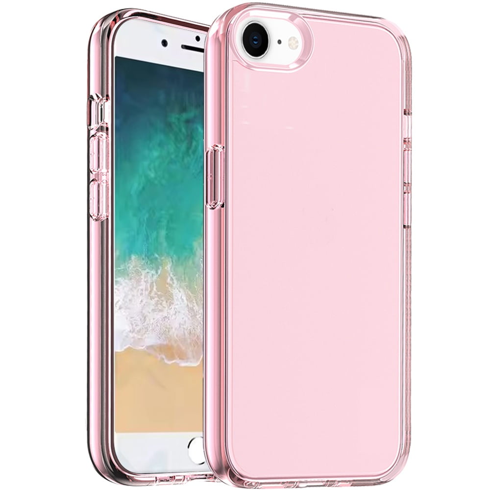For Apple iPhone 16e Case, Transparent Shock Absorption PC + TPU Rubber ...