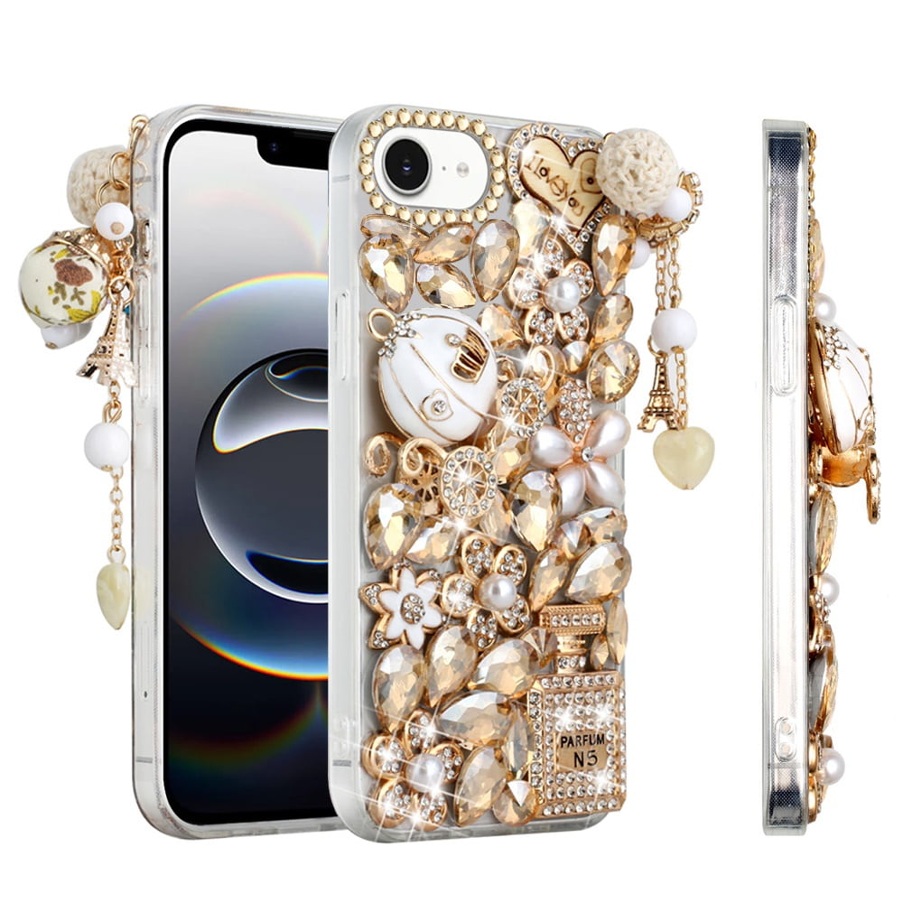 For Apple iPhone 16e (E edition) Case, Bling Crystal 3D Full Diamonds ...