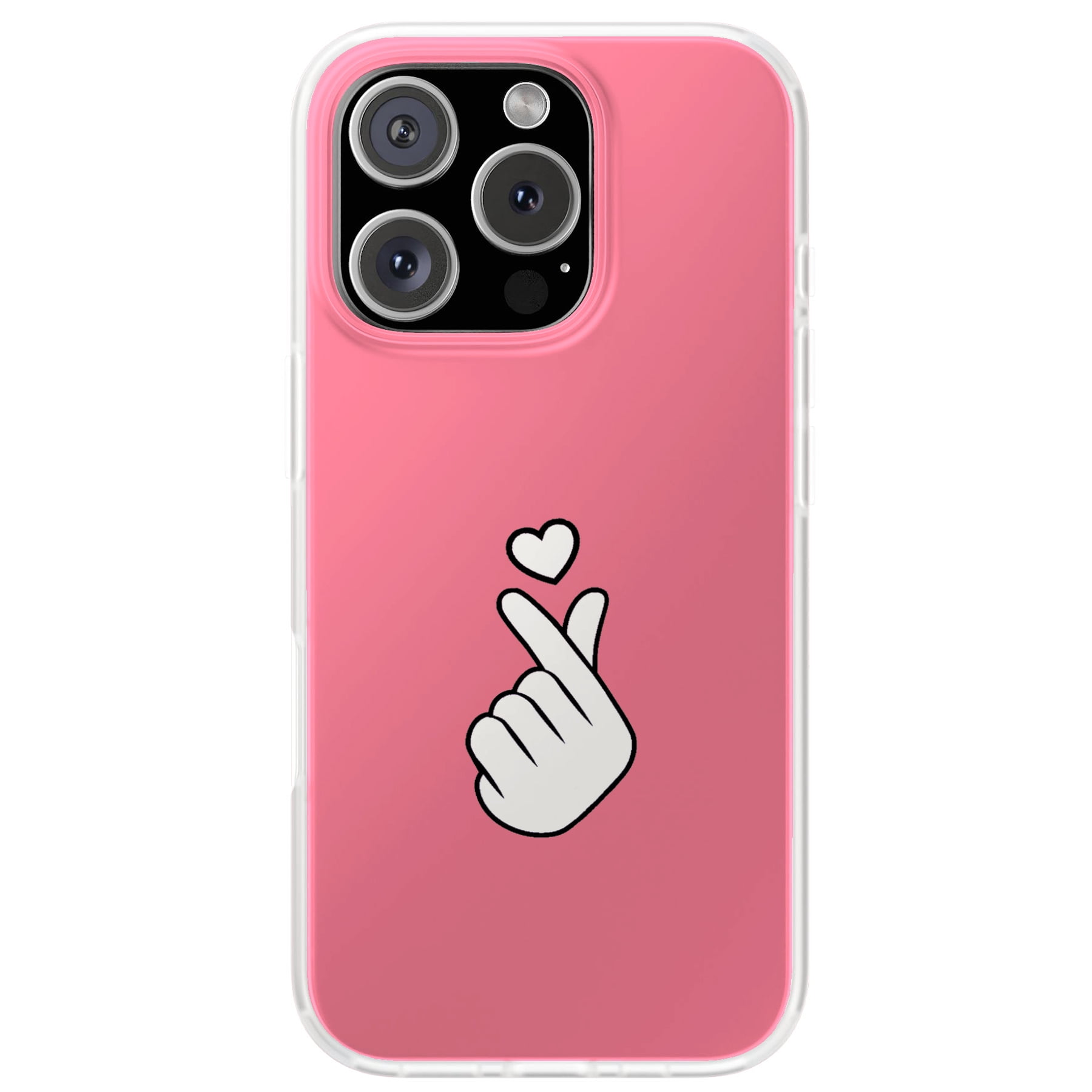 For Apple iPhone 7 Plus, Soft Matte Case, Finger Heart Print, USA ...