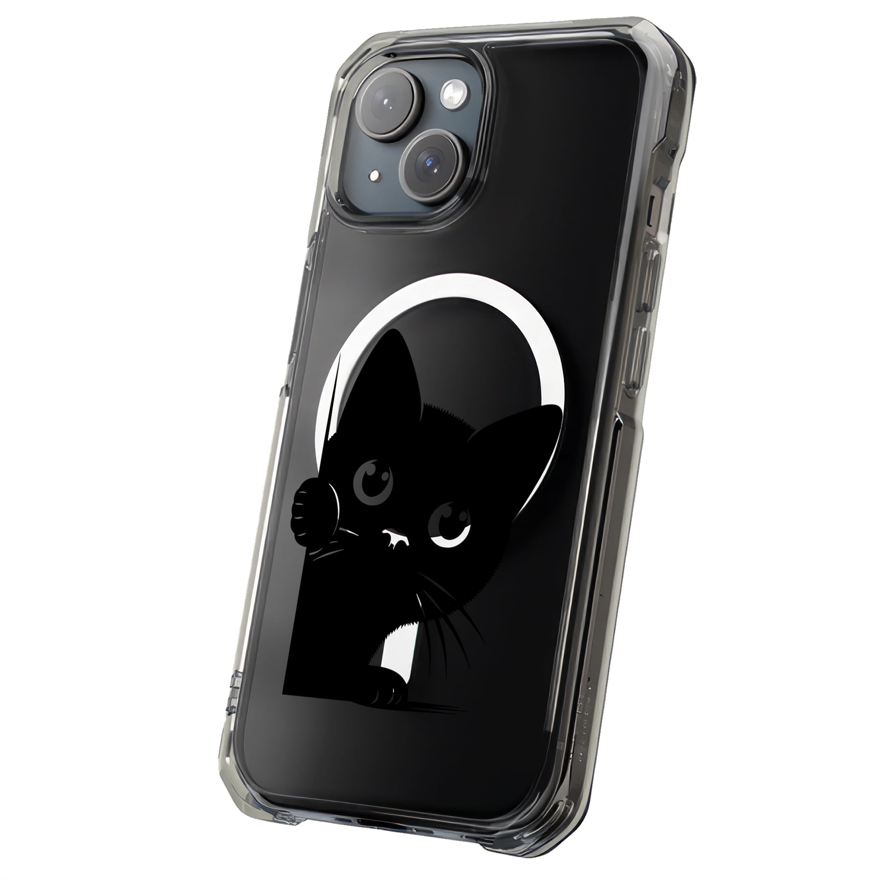 For Apple iPhone 8, MagSafe Rugged Case, Cute Peek Cat 1 Print, Styles ...