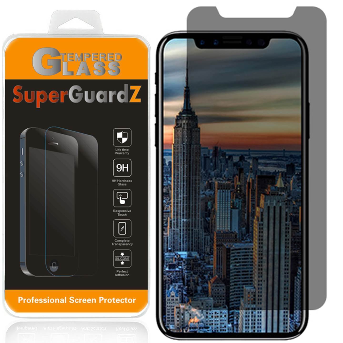 SuperGuardZ Privacy Anti-Spy Tempered Glass Screen Protector for Apple ...