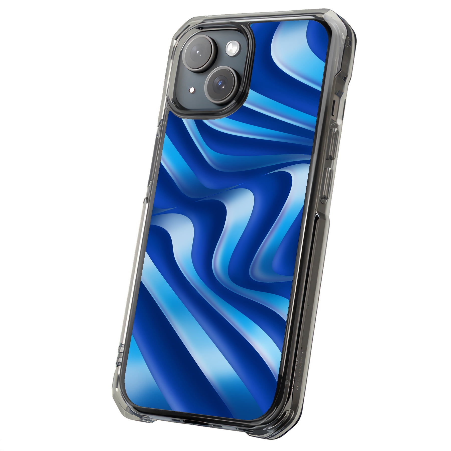 For Apple iPhone X, MagSafe Rugged Case, Blue Wavy 1 Print, Styles to ...
