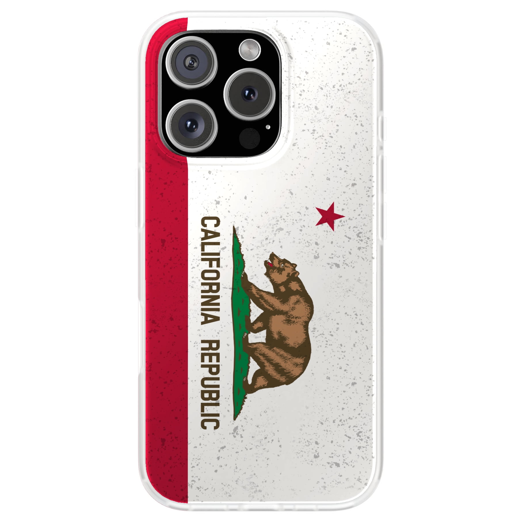 For Apple iPhone X, Soft Matte Case, CA State Flag Print, USA - Walmart.com