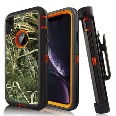 Apple iPhone XR Rugged Outer Phone Case with Armor Hybrid Defender ...