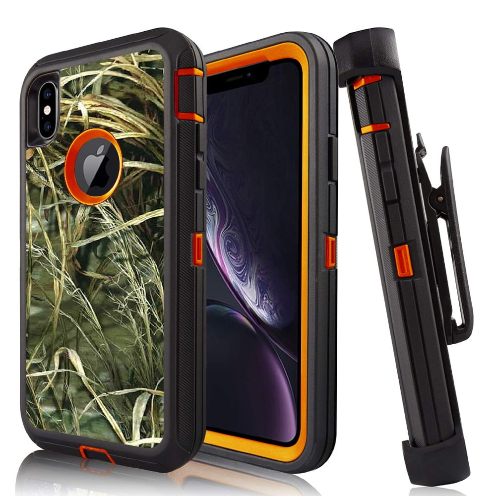 For Apple iPhone XS Max Heavy Duty Defender Armor Hybrid Case Cover ...