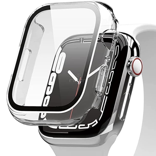 For Apple iWatch 41mm Edges Tempered Glass Screen Bumper Protector ...