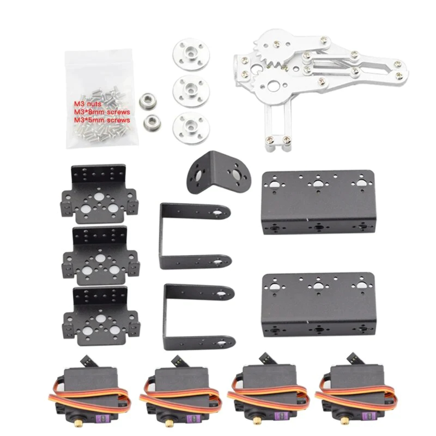 For Arduino 4 Asix Robot Arm Manipulator with 4pcs 180 Degree MG996r ...