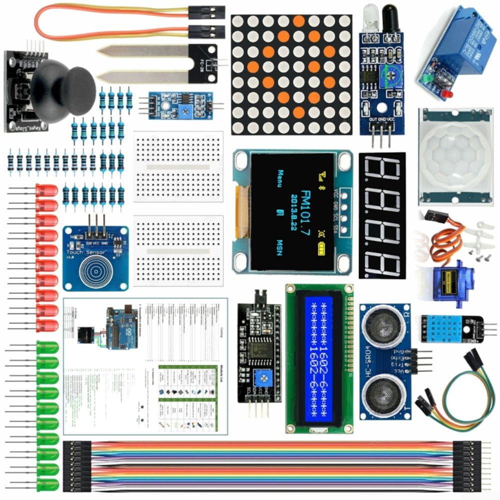 For Arduino Kit UNO R3 Nano V3.0 2560 Mega 328 Project Starter 85pcs ...