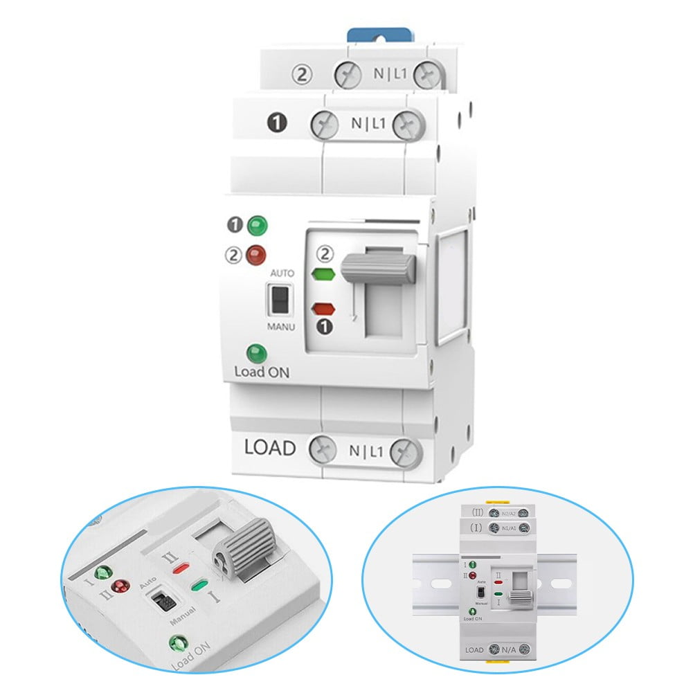 For Ats Dual Power Automatic Electrical Transfer Switch 2P 63A 220V For ...