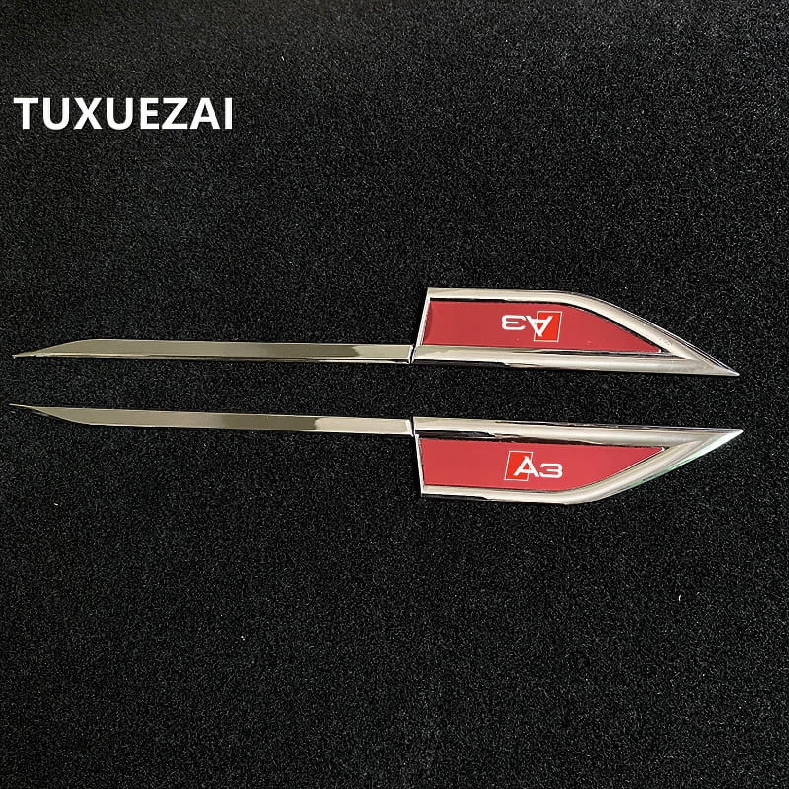 For Audi A3 Car Metal Sticker Fender Modifications Laser Emblem Car ...