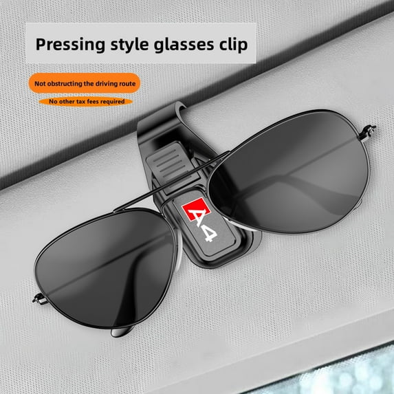 For Audi A4 Auto Sun Visor Eyeglass Hanger Clip ABS Multi-Function ...