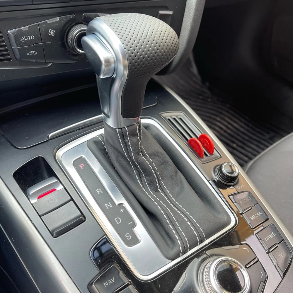 For Audi A4 B8 A5 Q5 2009 2010 2011 2012 2014 Car Automatic Shift Lever Gear shift knob Gaiter Boot Leather Cover Walmart
