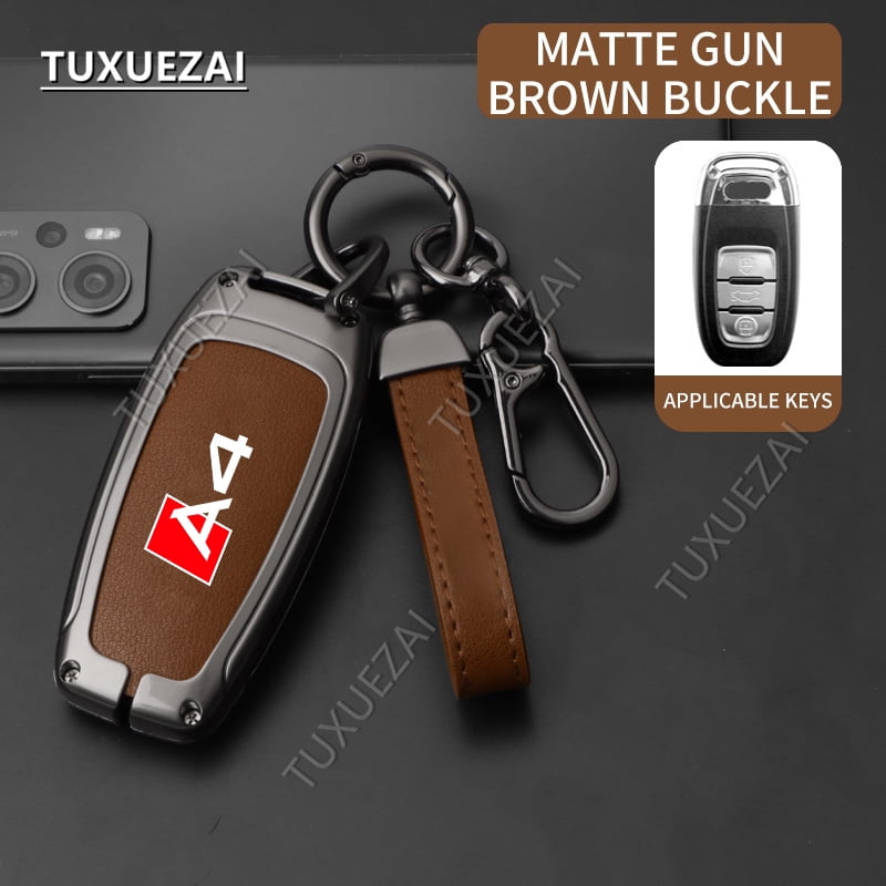 For Audi A4 Car Remote Key Cover Case D style 3 buttons Zinc Alloy ...