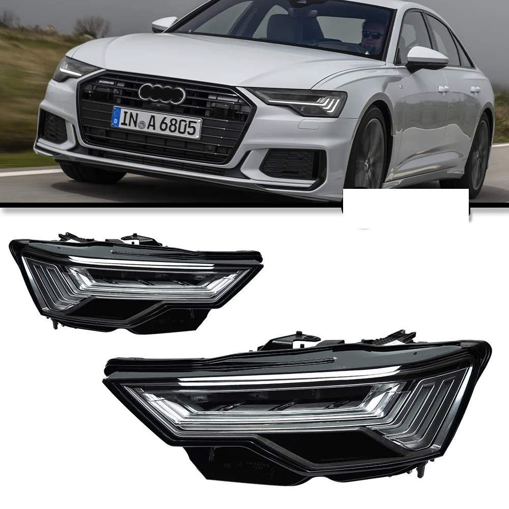 For Audi A6L A6L 2019 2020 2021 2022 2023 matrix style Full LED DRL Dynamic Turn Signal Head ...