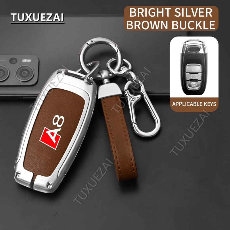 For Audi A8 Car Remote Key Cover Case A4 A6 A8 Q5 Q6 Q7 Zinc Alloy