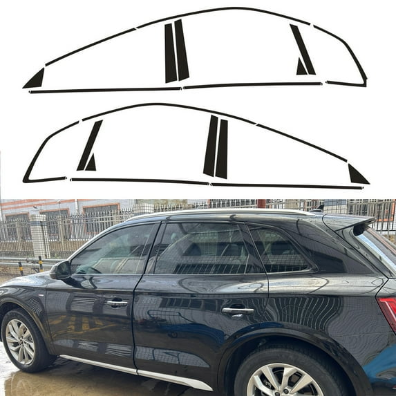For Audi Q5 80A 2018-2024 SUV Window Chrome Delete Blackout ABC Pillars ...
