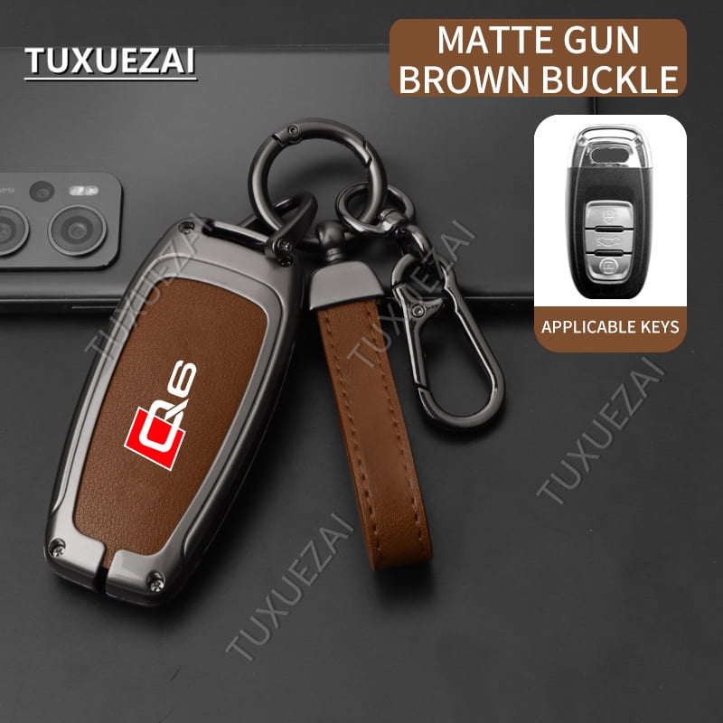 For Audi Q6 Key Cover Case A style 3 buttons Cover A4 A6 A7 A8 Q4 Zinc ...