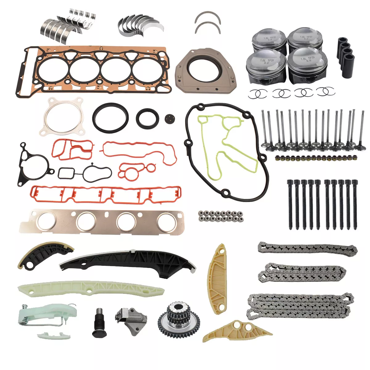 For Audi VW 1.8 TFSI Jetta A4 Engine Overhaul Rebuild Kit CDHA CPRA ...