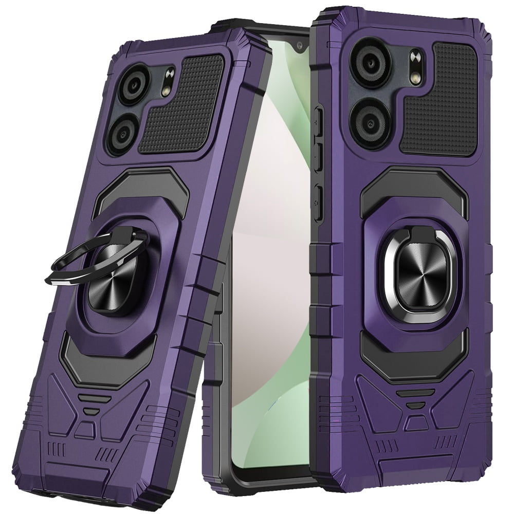 For BLU View 5 B160V Robotic Ring Kickstand Phone Case - Purple ...
