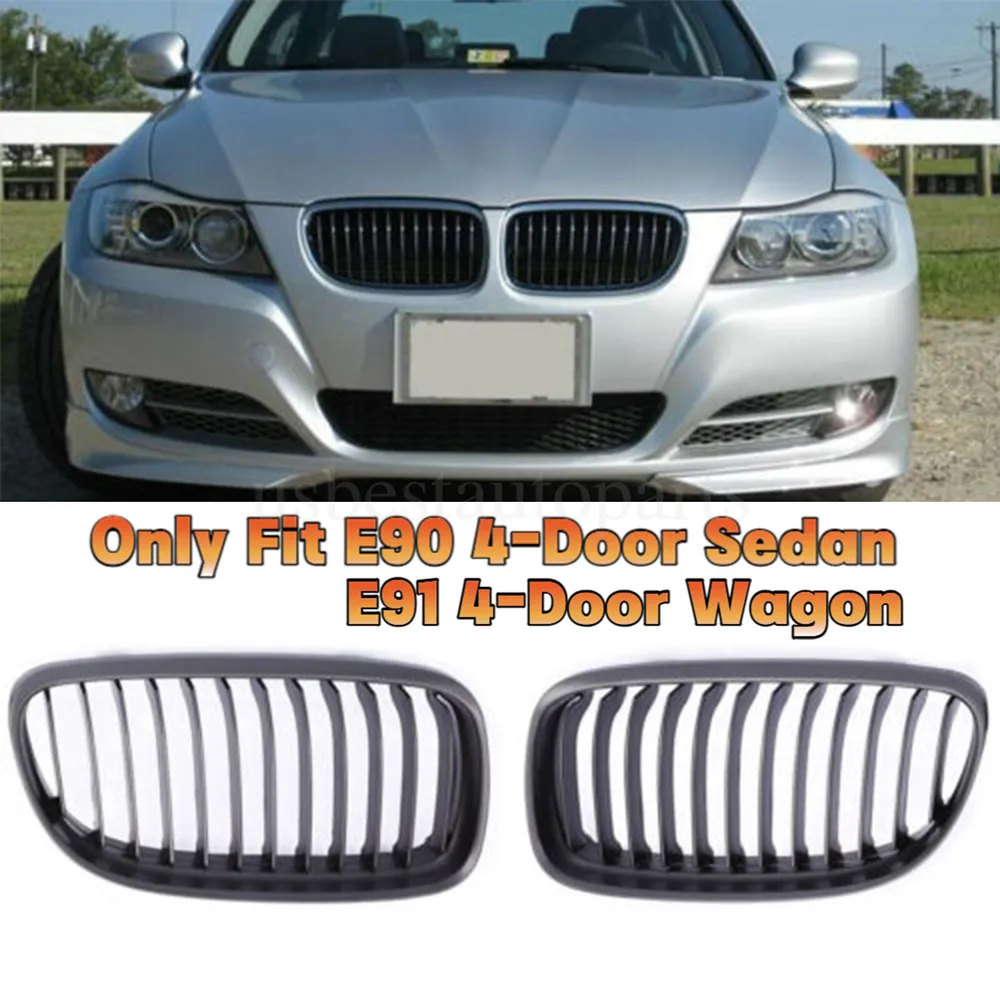 For BMW 3 Series E90 E91 Matte black front Kidney Grill 2009-2011 ...