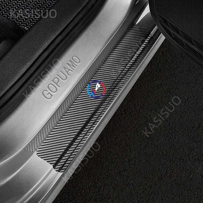 For BMW 4 Series Car Stickers Anti Scratch Door Sill Strip Carbon Fiber ...