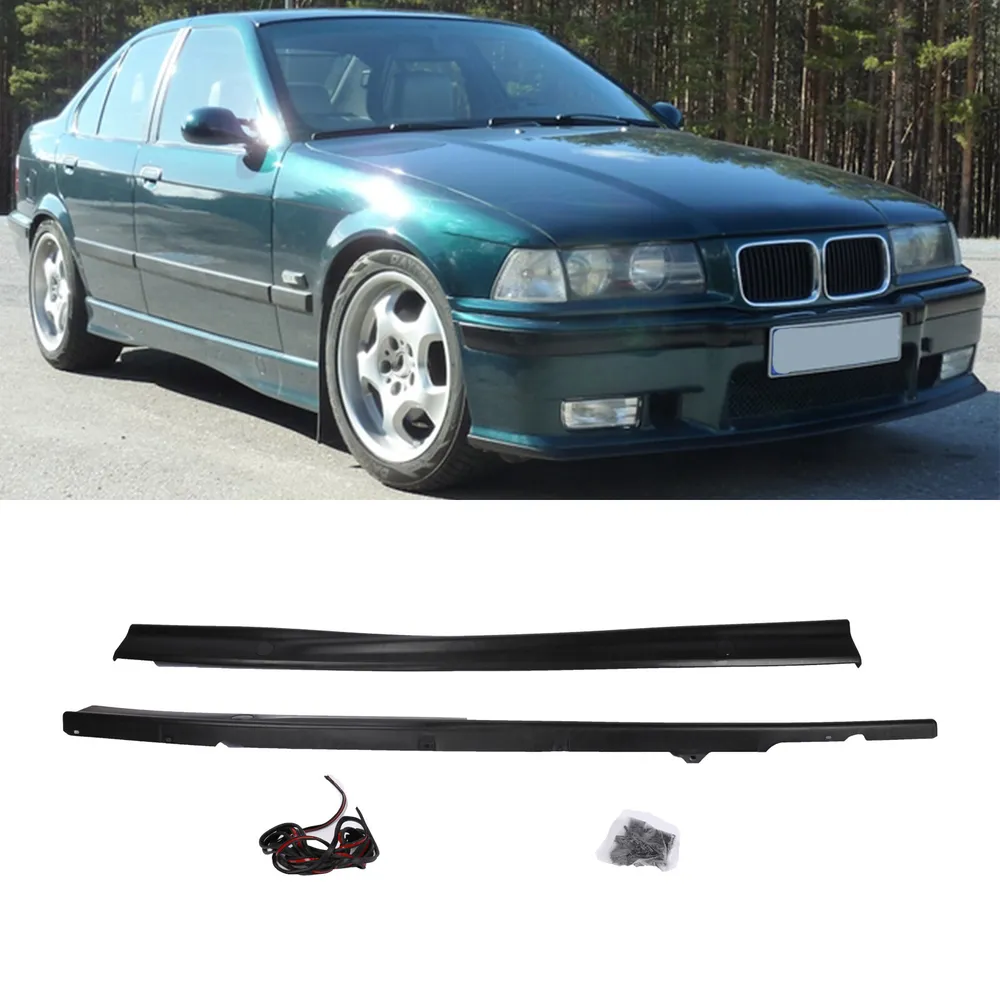 For BMW E36 M3 Style 92-99 Side Skirt Diffuser Extensions NEW unpainted ...