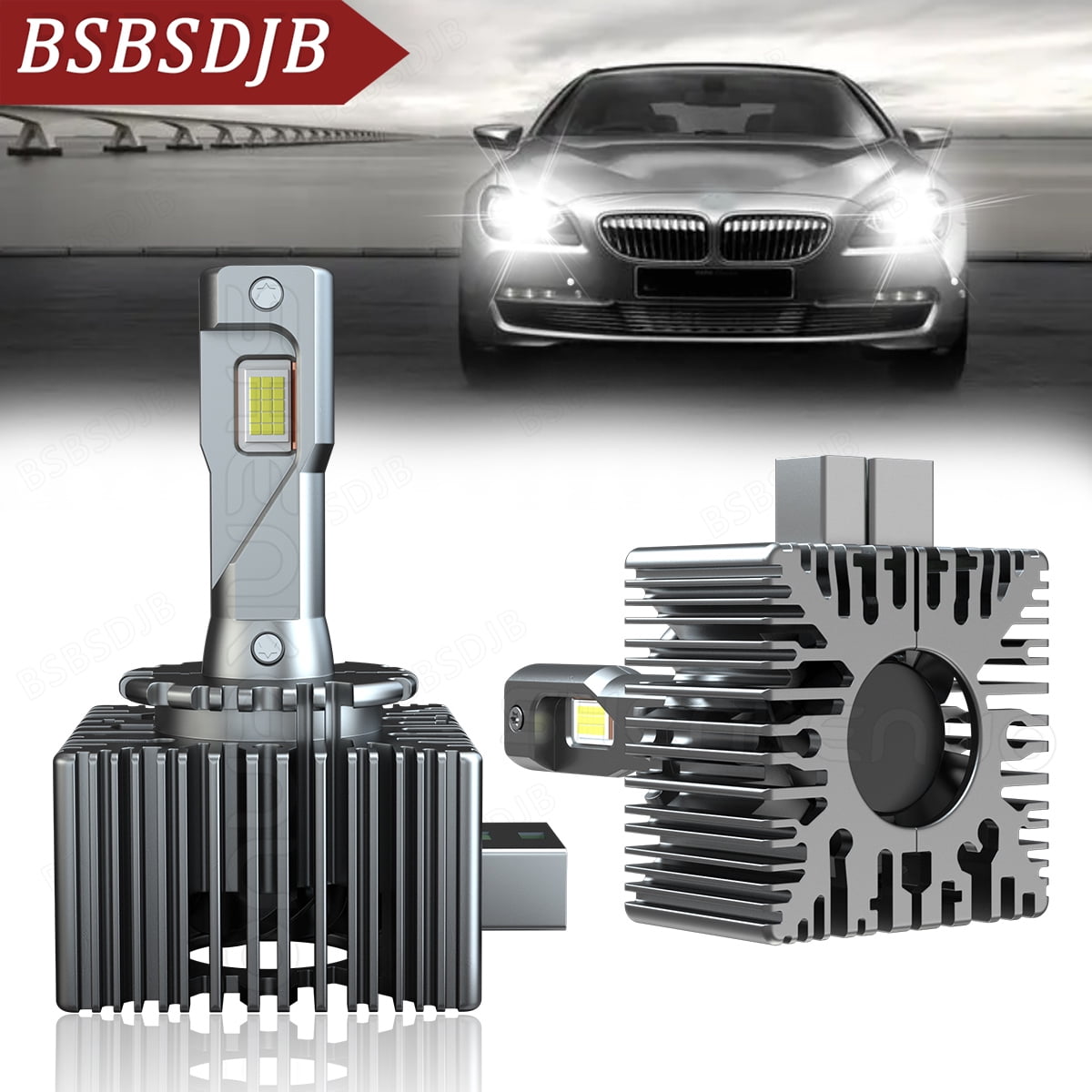 For BMW E70 F15 X5 X5M 2007-2017 D1S White LED Headlight High/Low Beam ...