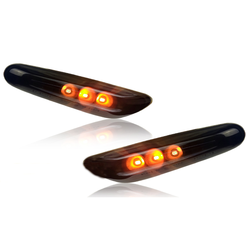 For BMW E90 E83 E92 E82 E46 E60 Smoked LED Side Marker Light Turn ...