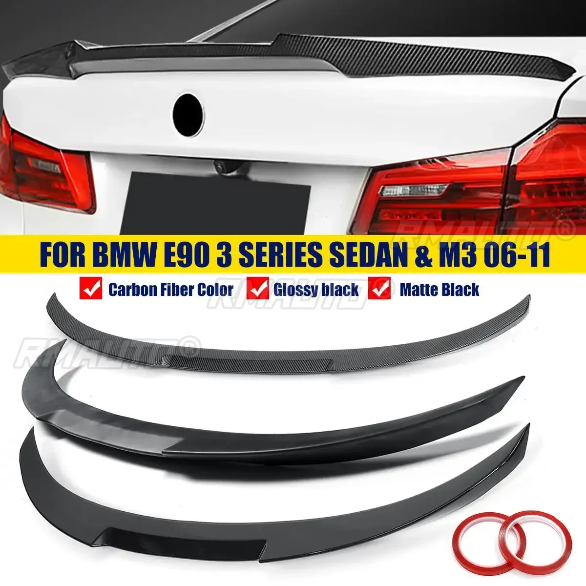 For BMW E90 Spoiler E90 3 SERIES Carbon Fiber 318i 320i 325i 330i E90 ...