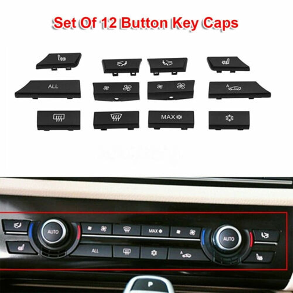 For Bmw F01 F10 F11 F07 Car 12 Button Key Cap Repair Kit A/C Heater ...