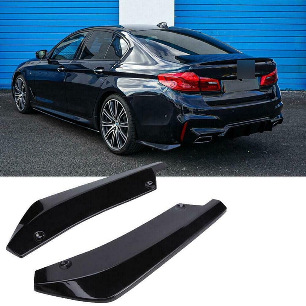 For BMW F30 F31 F32 F33 F22 Glossy Black Rear Bumper Splitter Diffuser ...