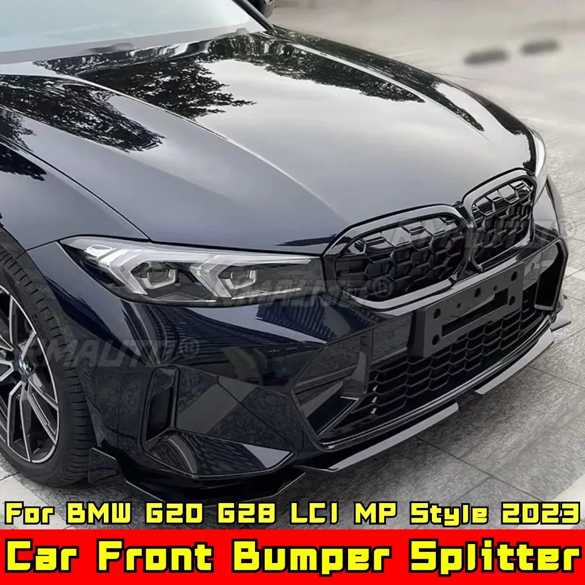 For BMW G20 G28 LCI 2023 Body Kit Front Bumper Splitter Carbon Fiber ...