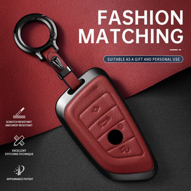 For BMW Key Fob Cover Leather Car 2 3 5 6 7 X1 X2 X3 X4 X5 X6 Series ...