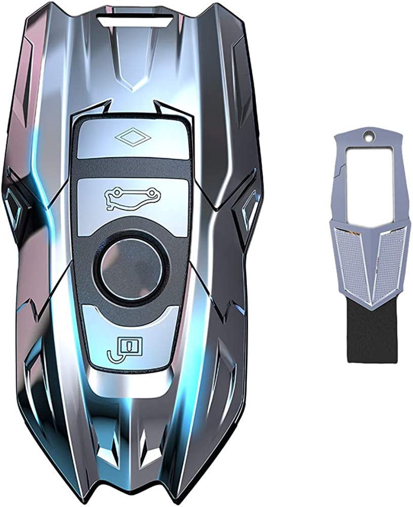 For BMW Key Fob Cover with Keychain for BMW X1 X2 X3 X5 X6, 2 3 5 6 7 ...