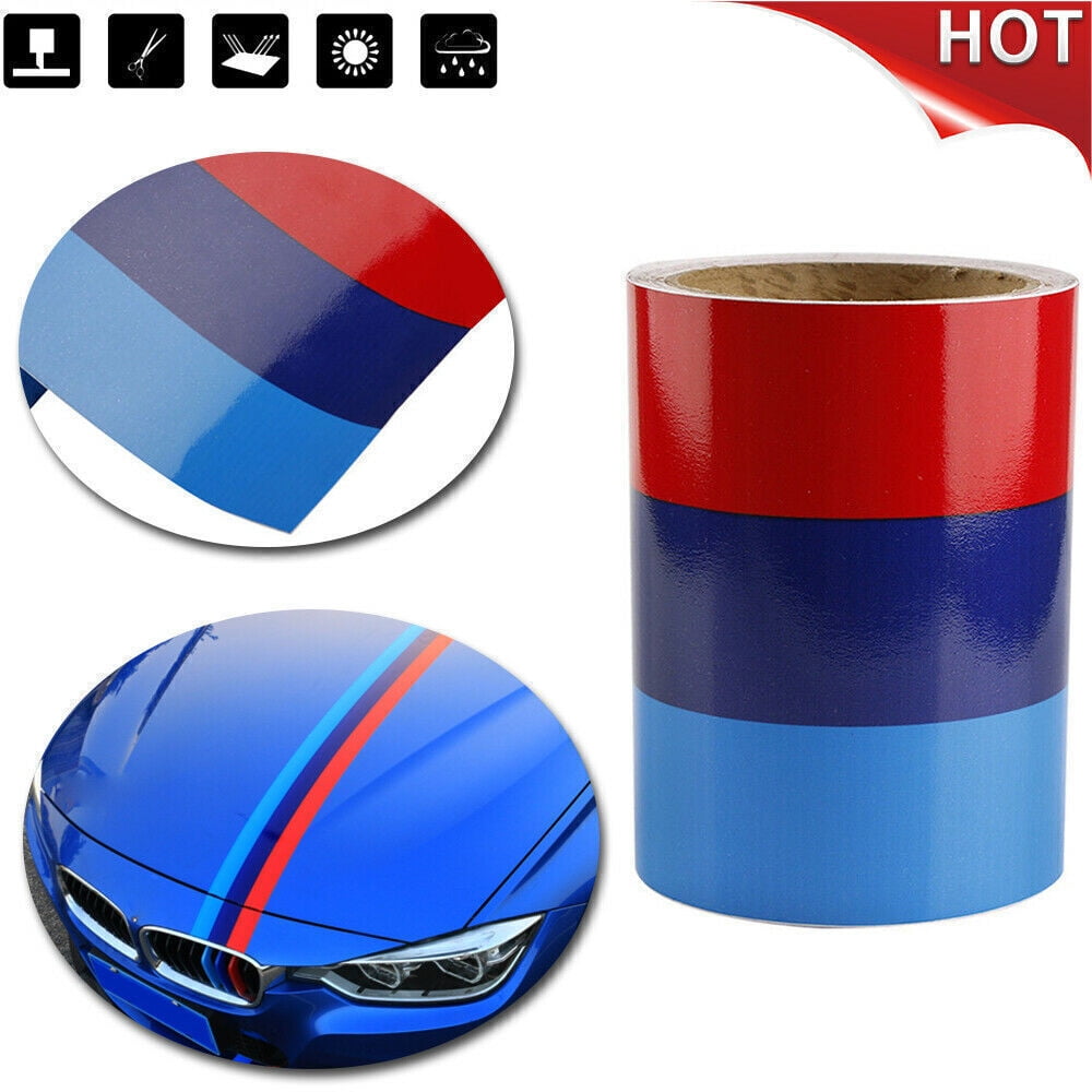 For BMW M3 M4 M5 M6 3 5 6 7 Series M-Colored Stripe Sticker car Vinyl ...