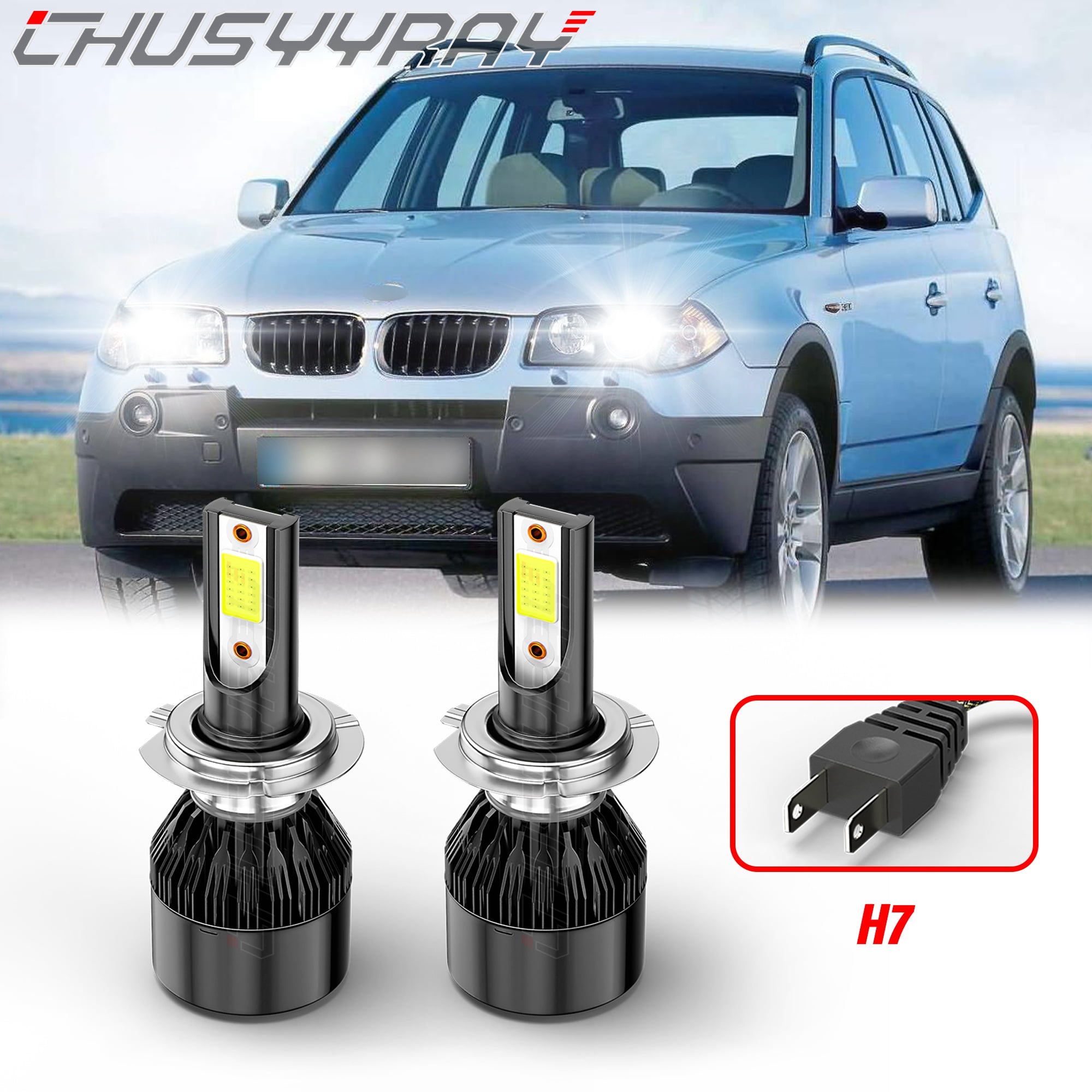 For BMW X3 2004-2012 2013 2014 2015 2016 2017 2018 - 2x H7 LED ...
