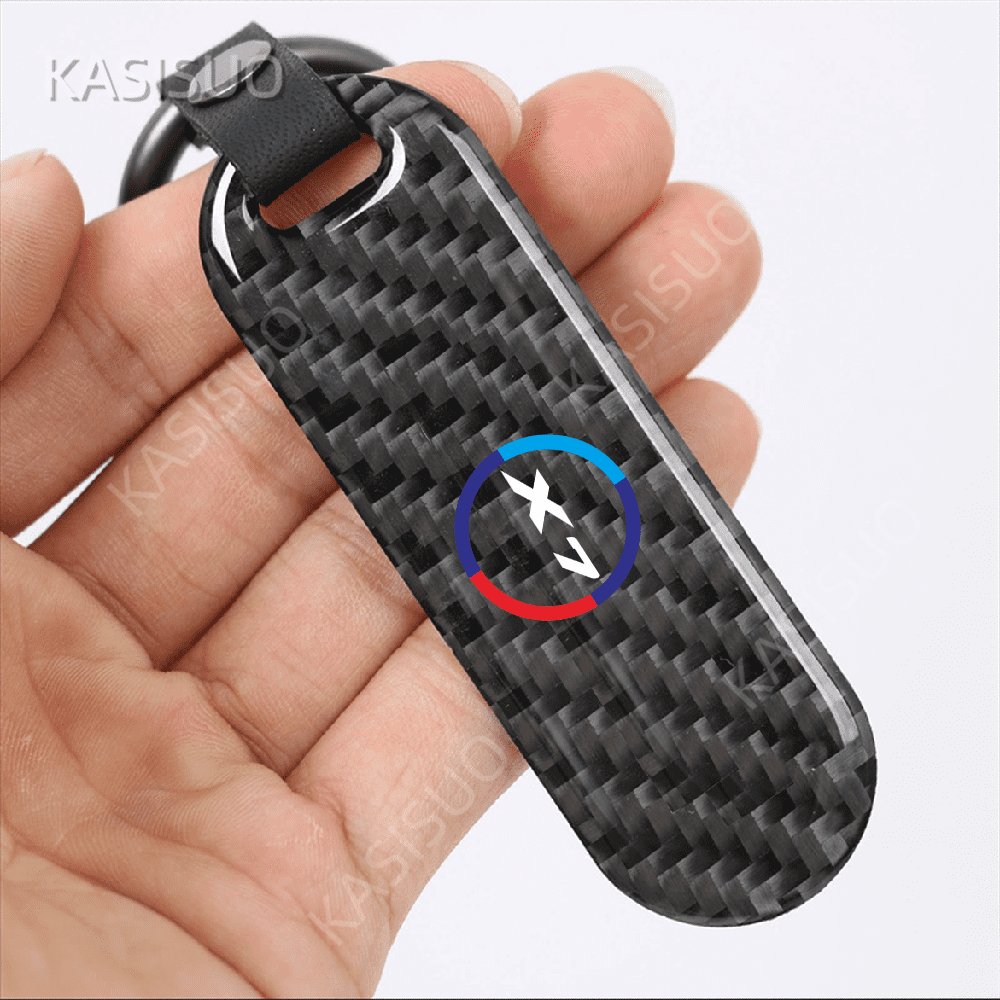 For BMW X7 Car Key Chains Carbon fiber Keyrings Ring Carbon Fiber ...