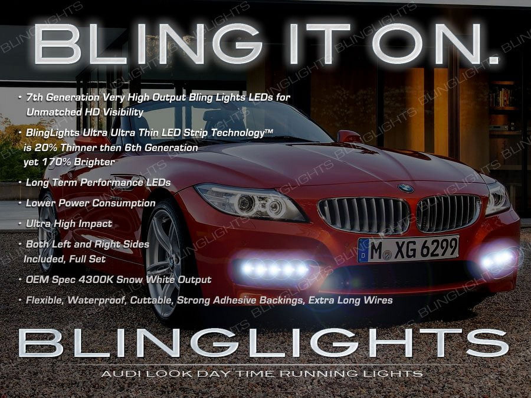 For BMW Z3 e36 e37 e38 LED DRL Head Light Strips Day Time Running Lamp ...