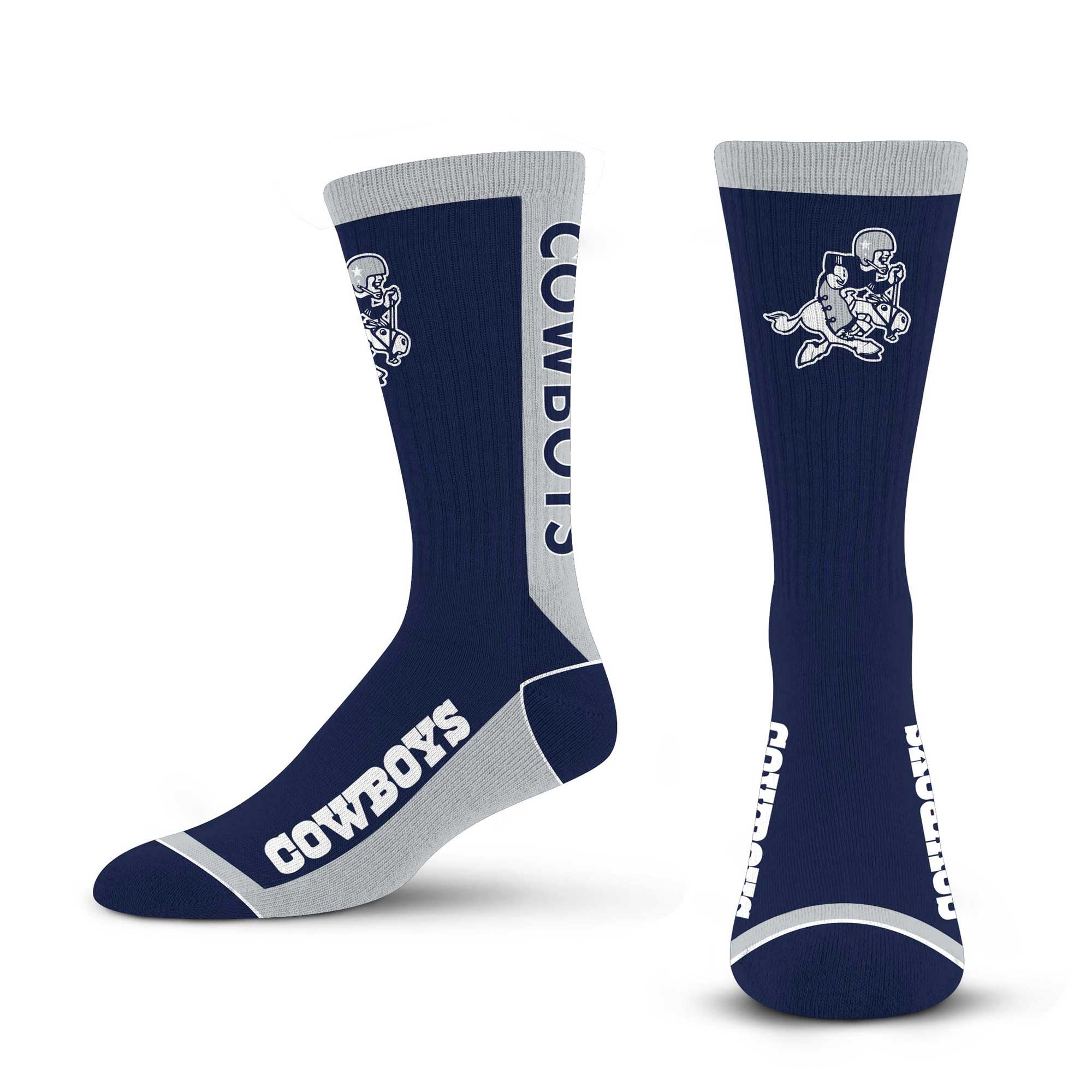 For Bare Feet Dallas Cowboys Throwback MVP Classic Crew Sock - Walmart.com