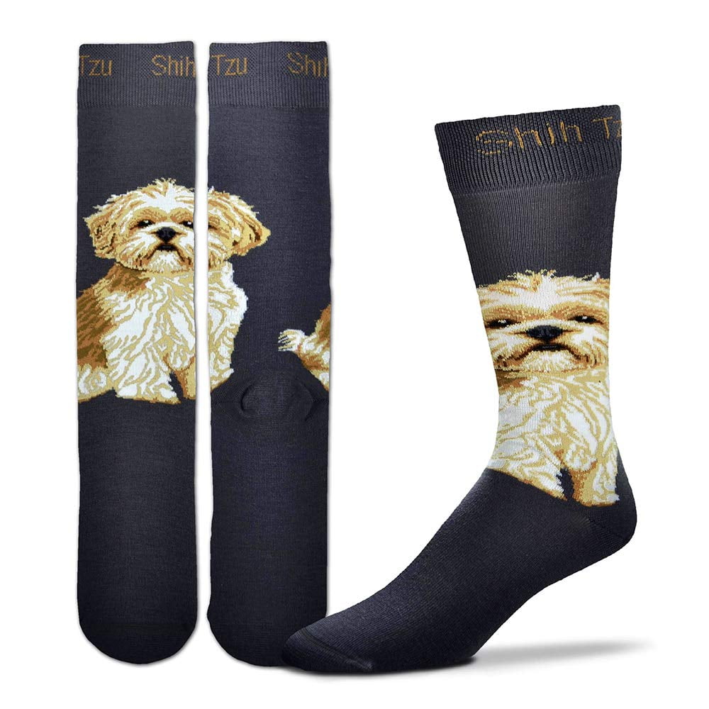 For Bare Feet Fbf Unisex-Adult Realistic Dog Breed Sock, Shih Tzu ...