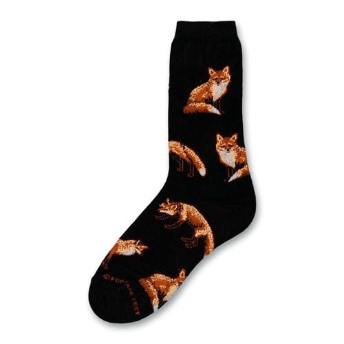 For Bare Feet Women's Fbf Originals Wildlife Novelty Sock, Red Fox ...