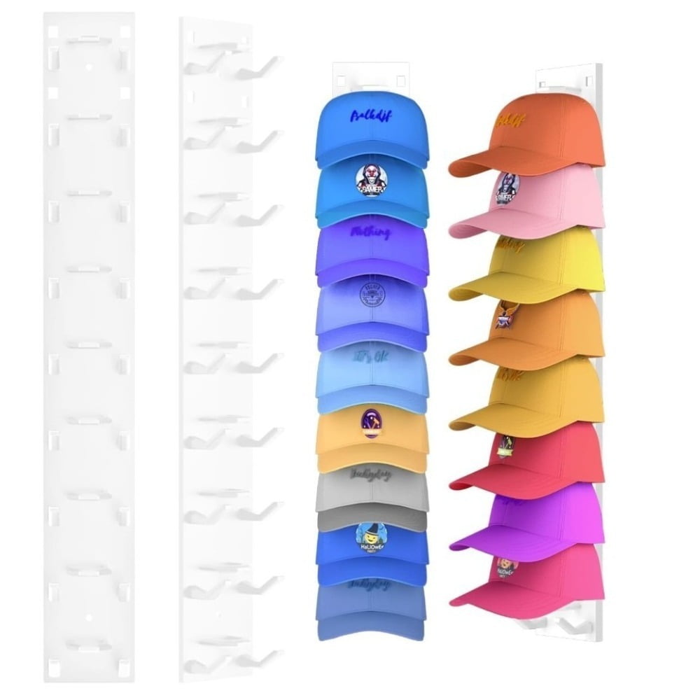 For Baseball Caps Closet Hat Rack Plastic Space Saving Hanging Cap ...