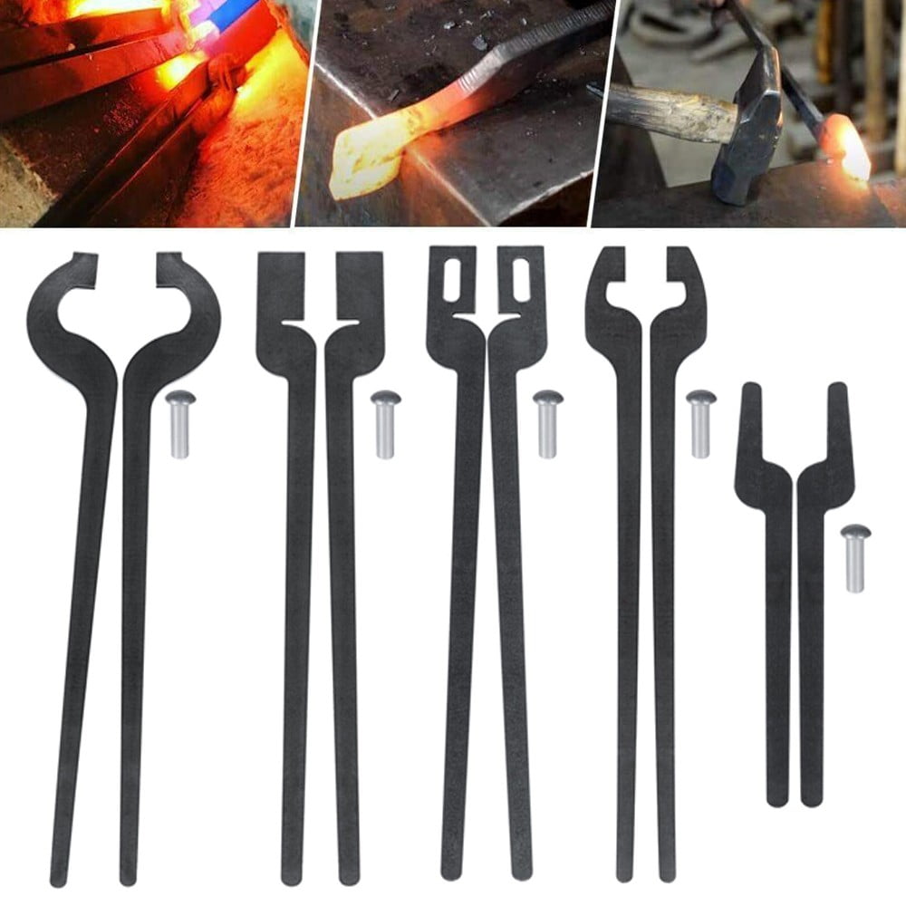 For Beginners or Blacksmith 5 types DIY Rapid Tongs Bundle Set with ...