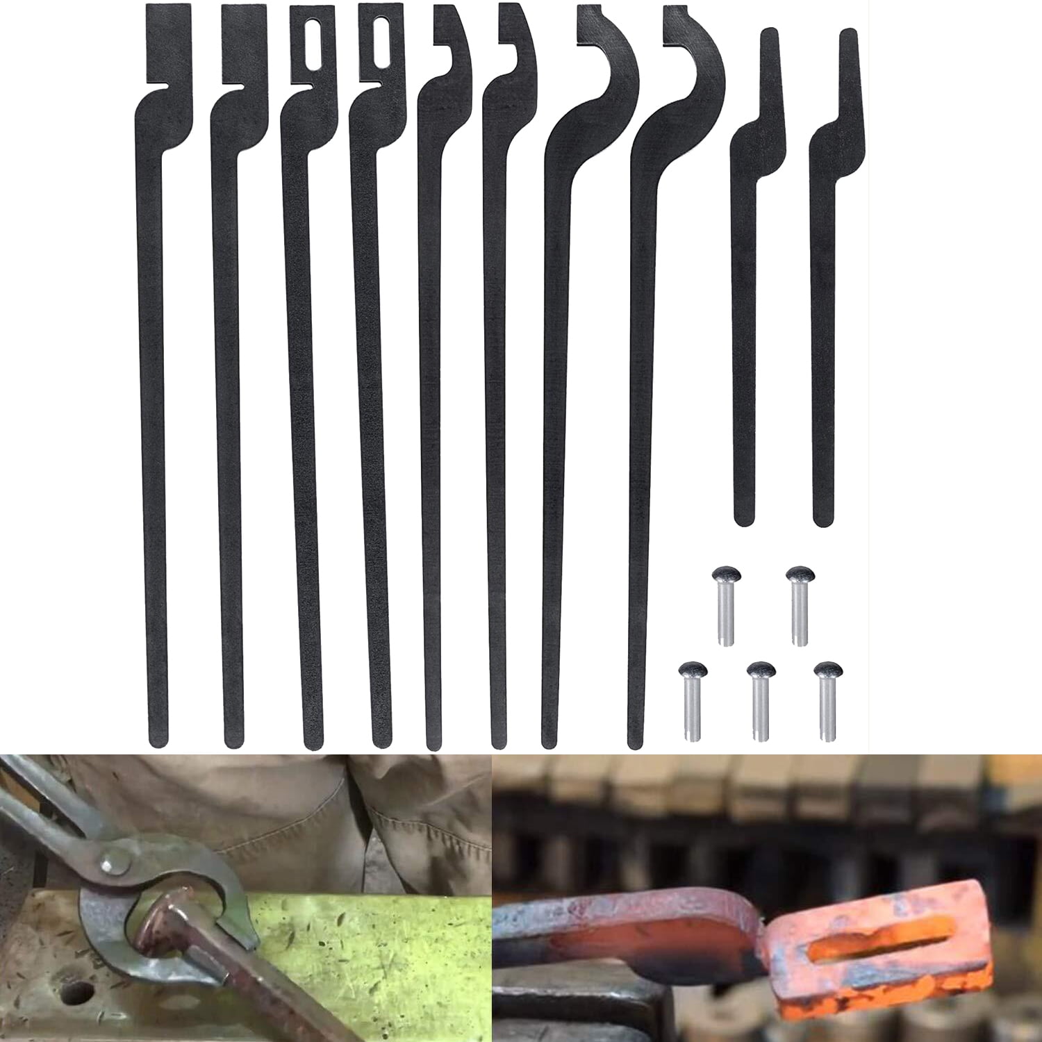 For Beginners or Blacksmith Five Types DIY Rapid Tongs Bundle Kit with ...