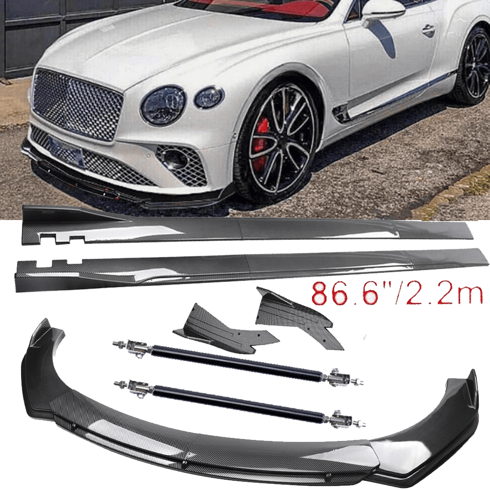 For Bentley Continental Carbon Fiber Front Bumper Lip Spoiler 86.6 ...
